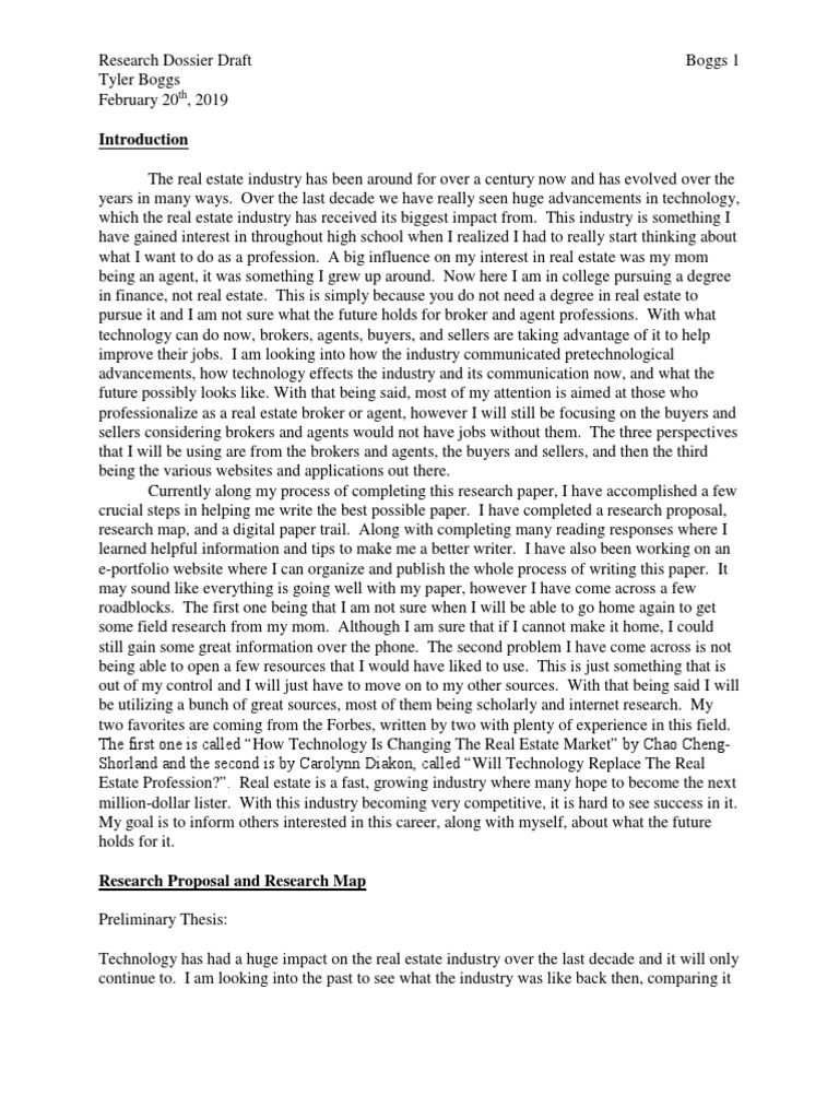 Research Dossier Final | Download Free PDF | Real Estate Broker | Sales