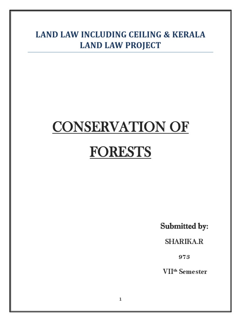 Conservation of Forests | PDF | Forestry | Forests