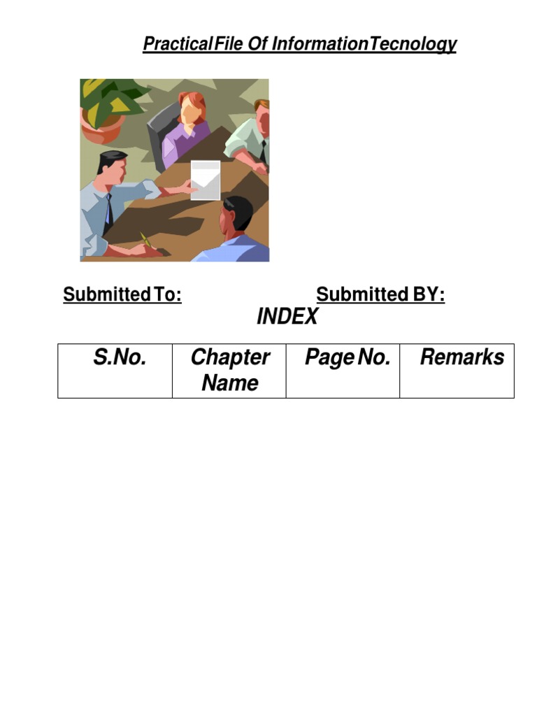 Index S.No. Name Page No. Remarks: Submitted To: Submitted BY | PDF ...