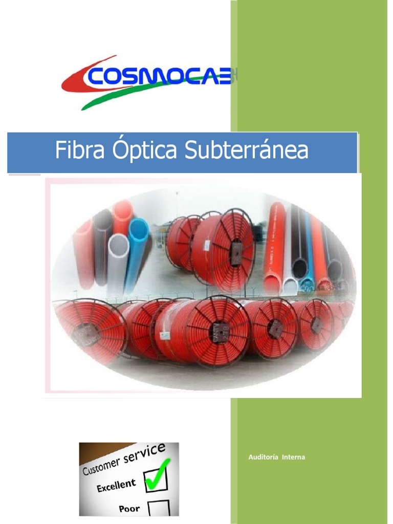 Fibra Optica Subterranea ACTUAL | PDF | Fibra óptica | Refracción