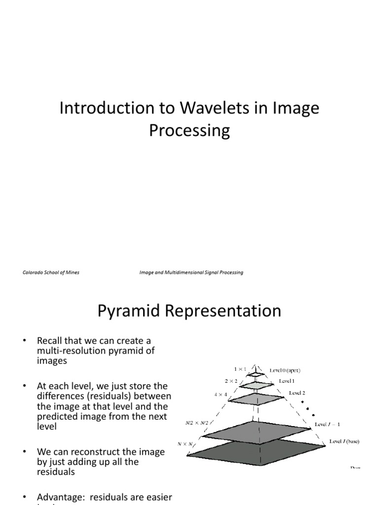 Introduction To Wavelets in Image Processing: Image and Multidimensional Signal Processing ...