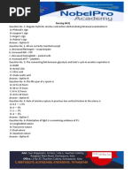 SNB Exam Sample Question Paper 2 | PDF | Hypoglycemia | Hypertension