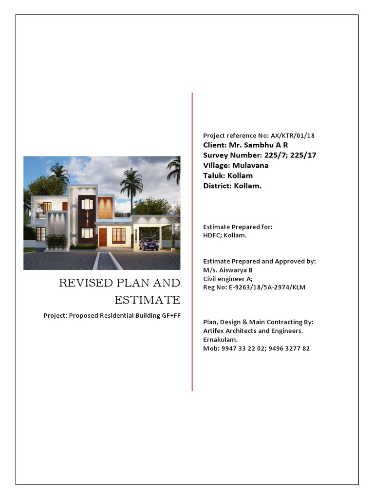 Revised Plan and Estimate | PDF