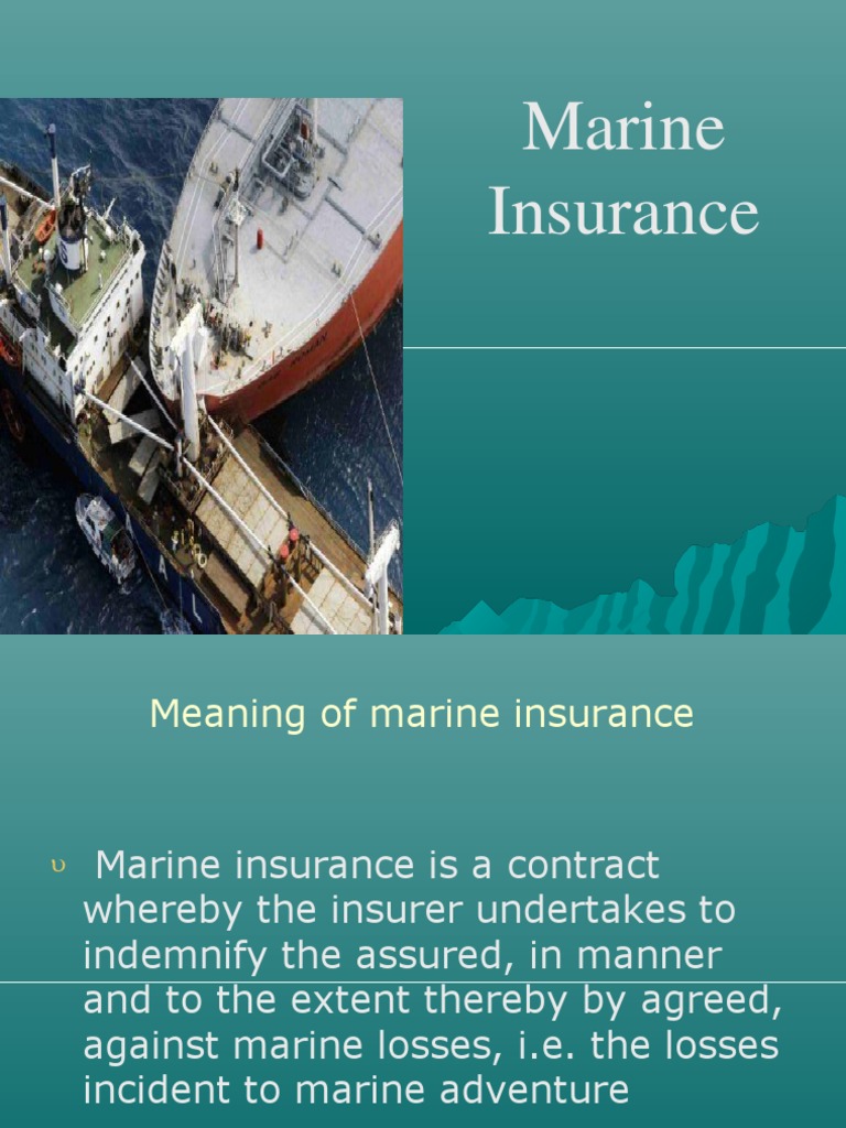 Marine Insurance | PDF | Insurance | Common Law