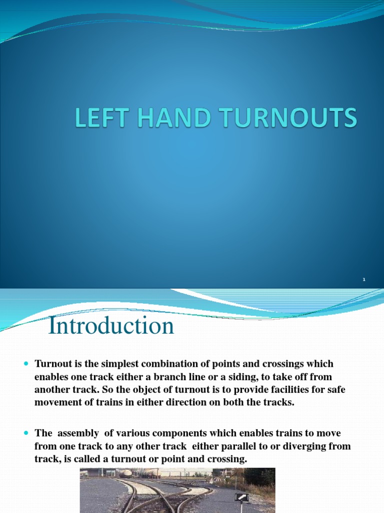 Left Hand Turnout | PDF | Rail Transport | Transportation Engineering
