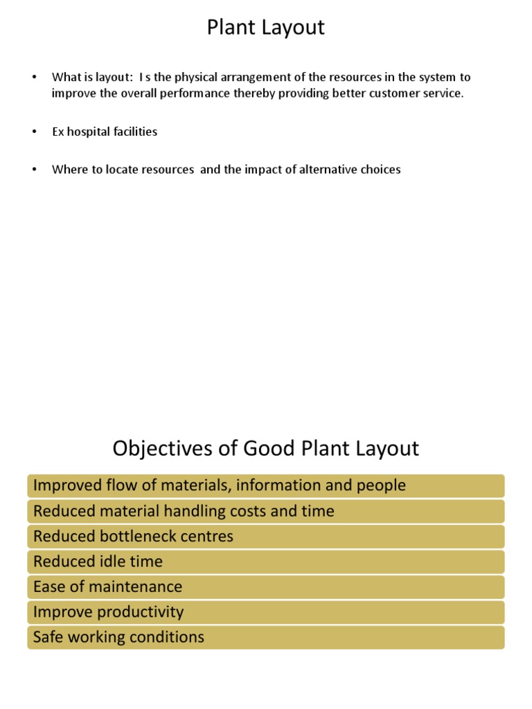 Plant Layout | PDF | Resource | Production And Manufacturing