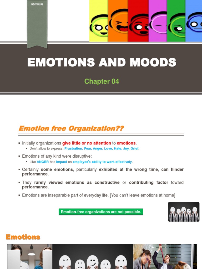Chapter 04 - Emotions and Moods | PDF | Mood (Psychology) | Mental Health