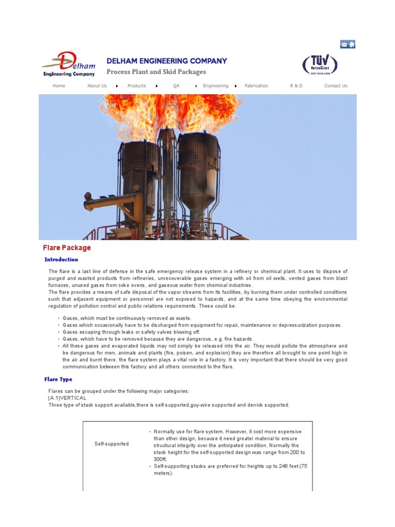 An In-Depth Look at Flare Systems: Components, Design Considerations ...