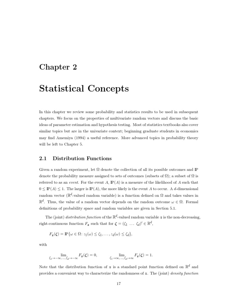 Statistical Concepts | PDF | Estimator | Bias Of An Estimator