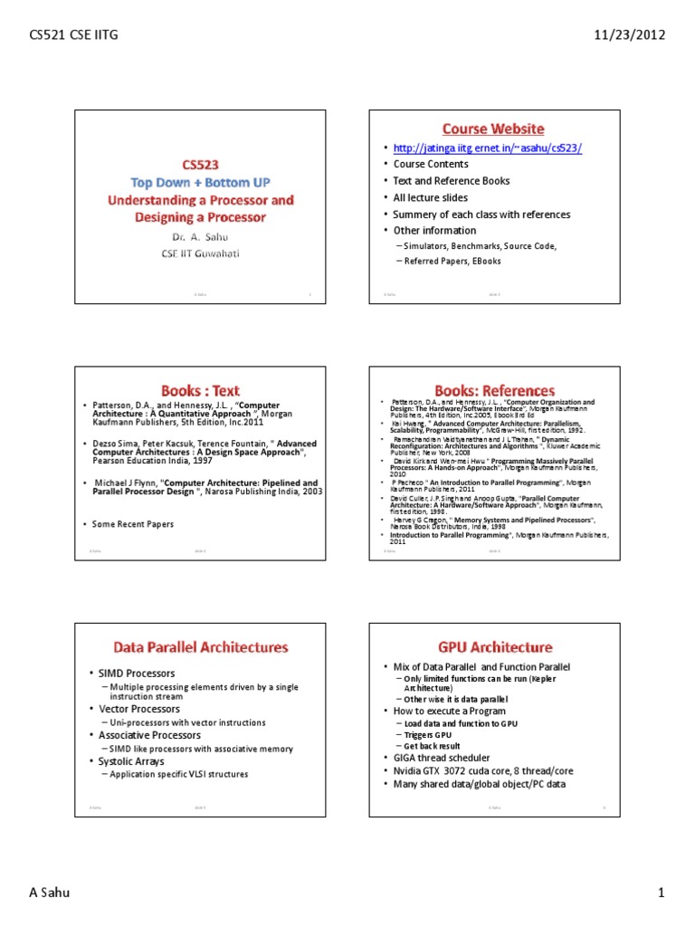 Lec 04 Pdf Parallel Computing Central Processing Unit
