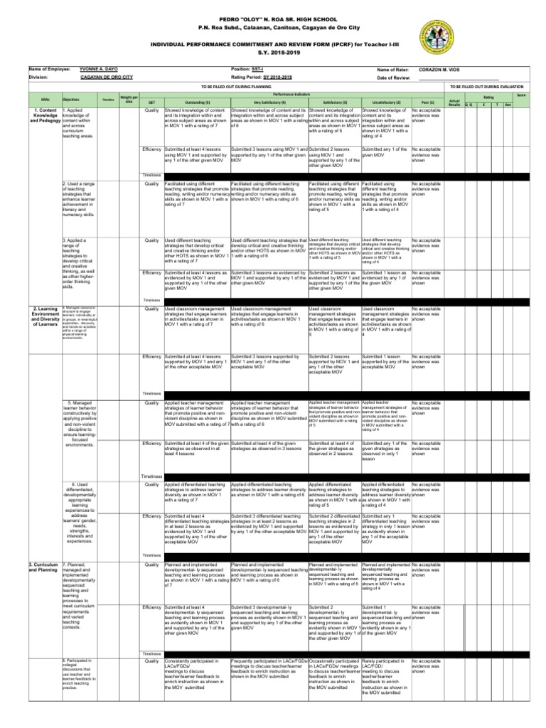 New Ipcrf For t1 To Tiii Sy2018 2019 2 .XLSX Filename Utf 8new Ipcrf ...
