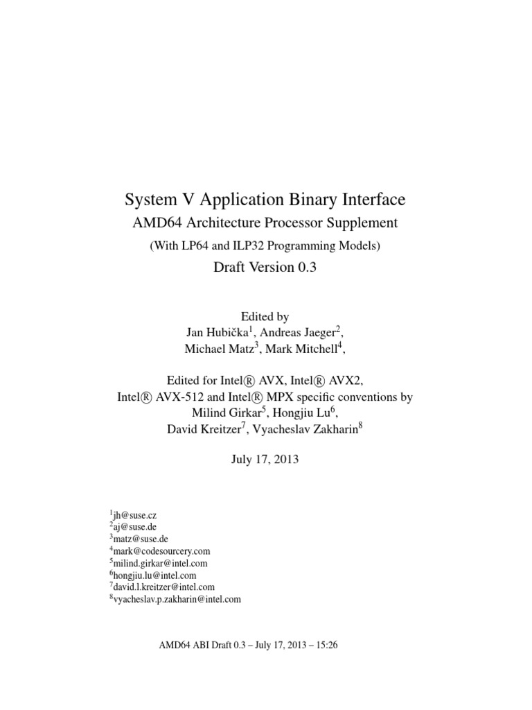 MPX Linux64 Abi PDF | PDF | 64 Bit Computing | Integer (Computer Science)