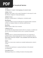 Italian Musical Terms and Translations | PDF | Tempo | Opera