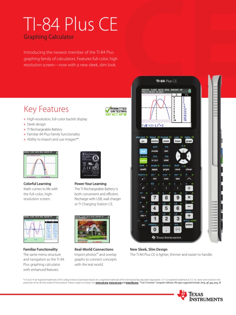 TI-84CE Graphing Calculator | PDF | Computer Engineering | Computing