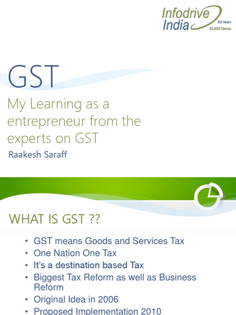 GST Guidelines Infodrive India | PDF | Value Added Tax | Invoice