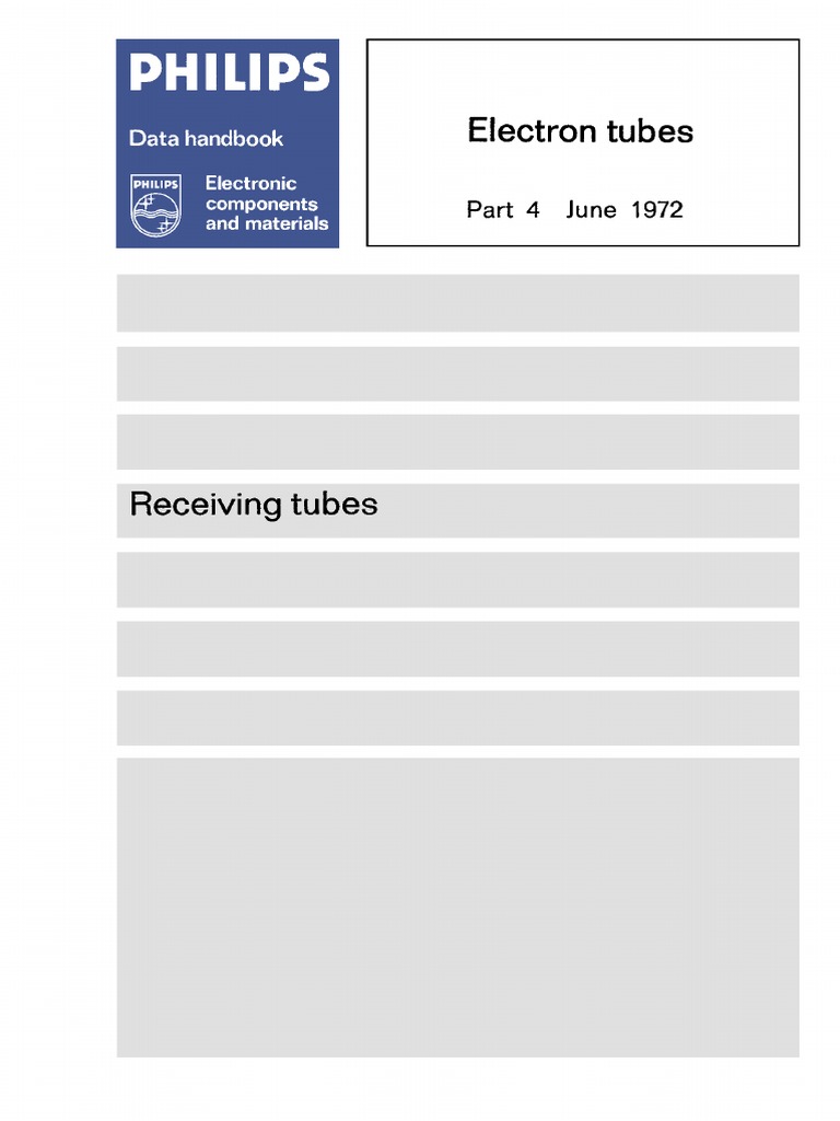 Philips Electron Tubes Data Handbook 1972 | PDF