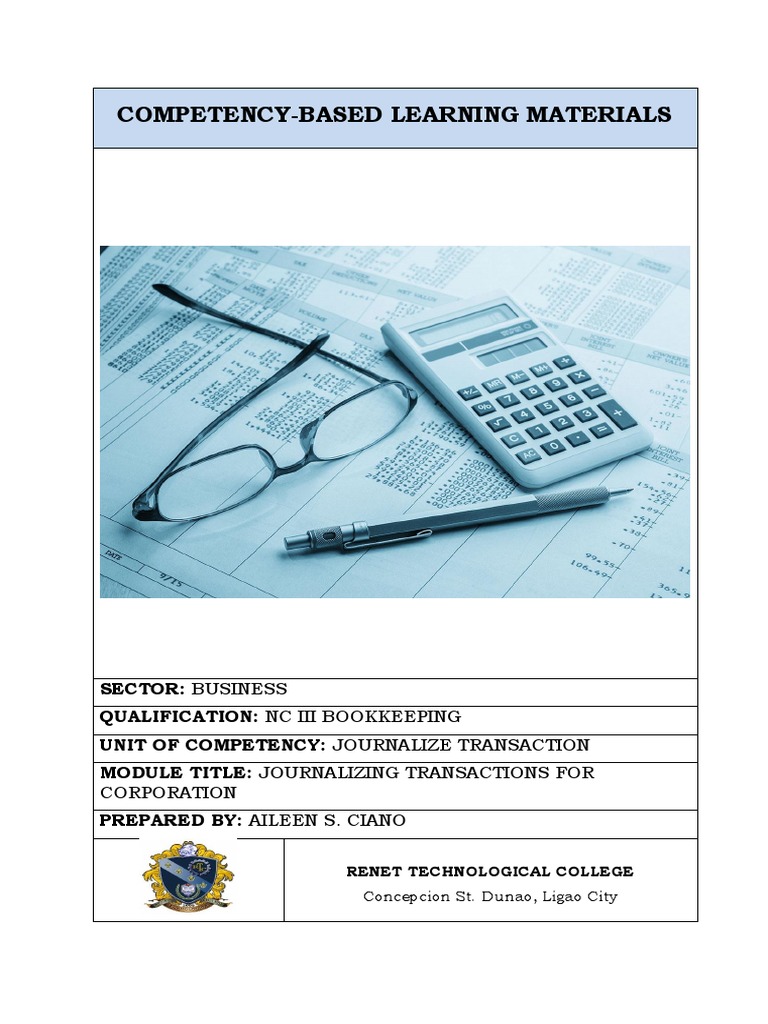 CBLM and Assessment Tool | PDF | Debits And Credits | Bookkeeping