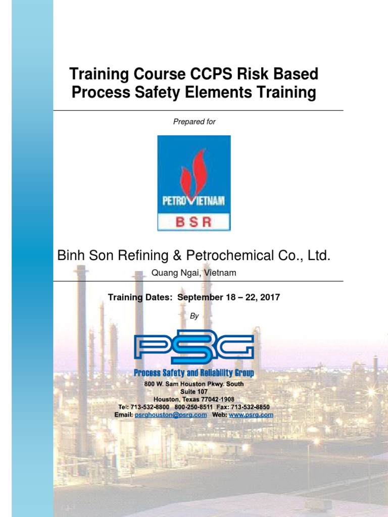 BSR - 20 Element RBPS Training - 14september2017 PDF | PDF | Risk ...