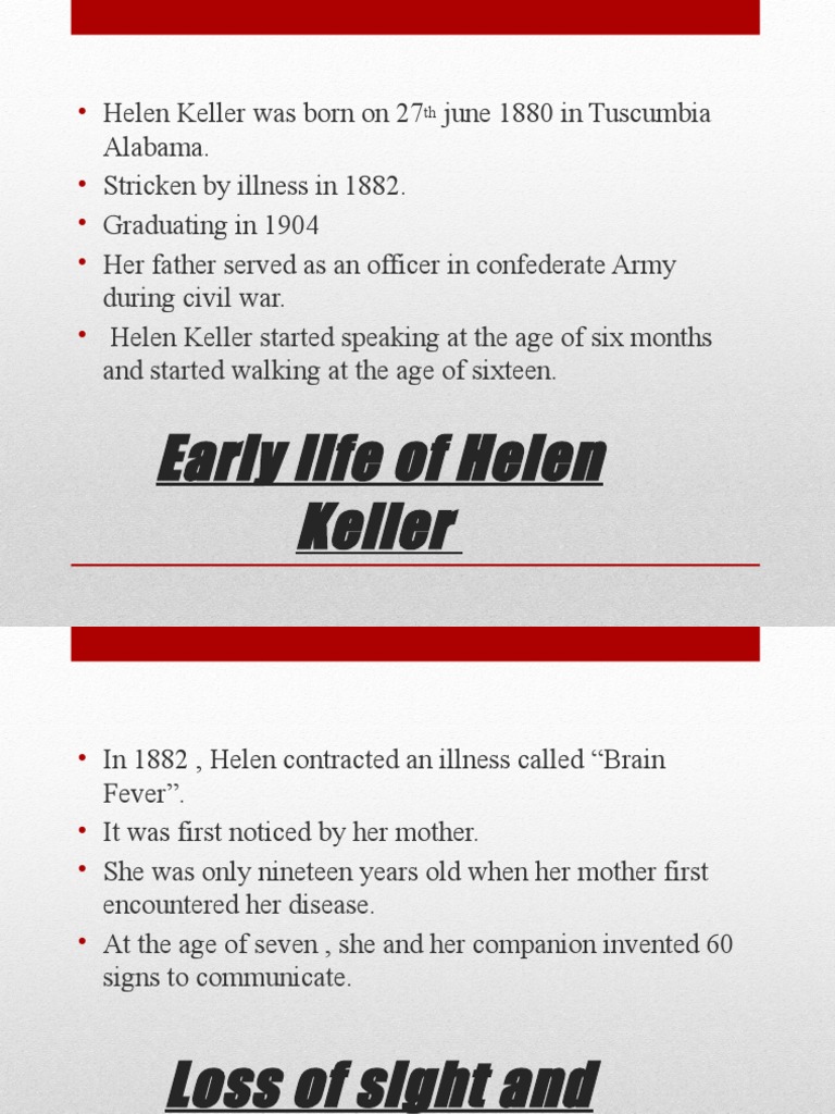 Contributions of Helen Keller | PDF