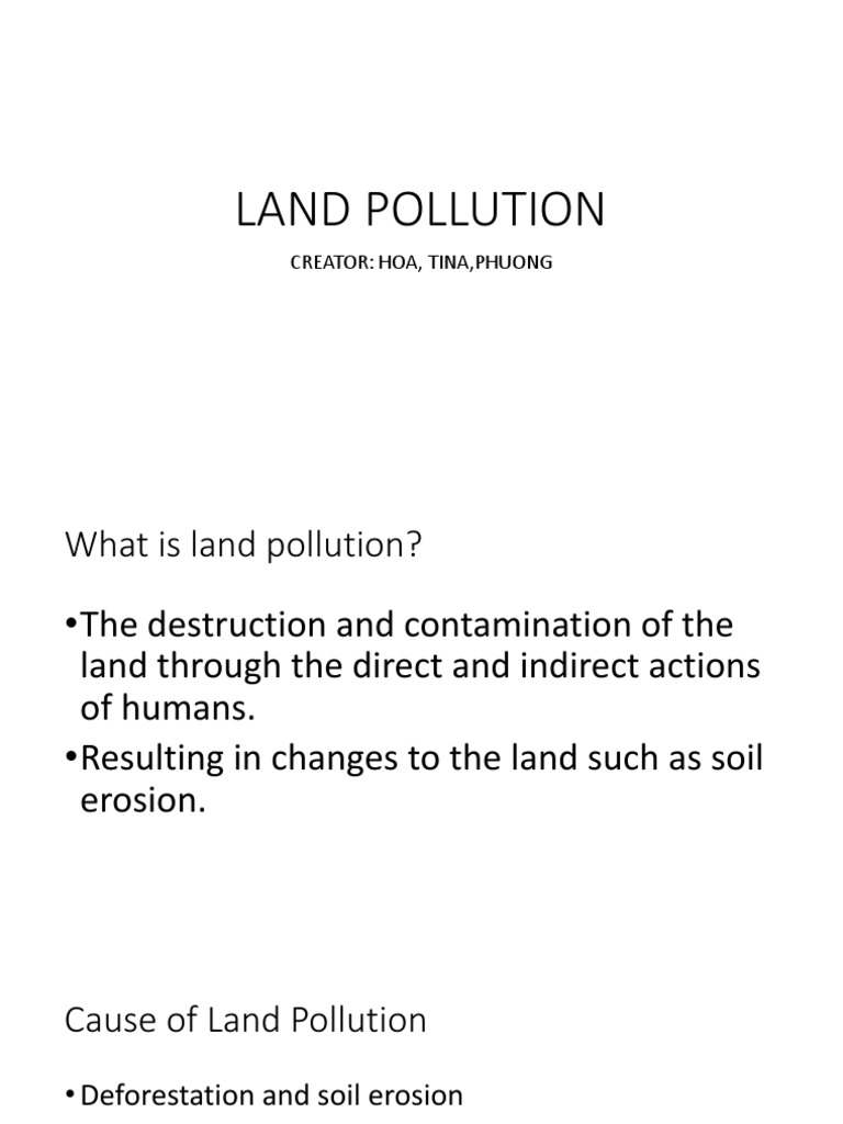 Land Pollution | PDF