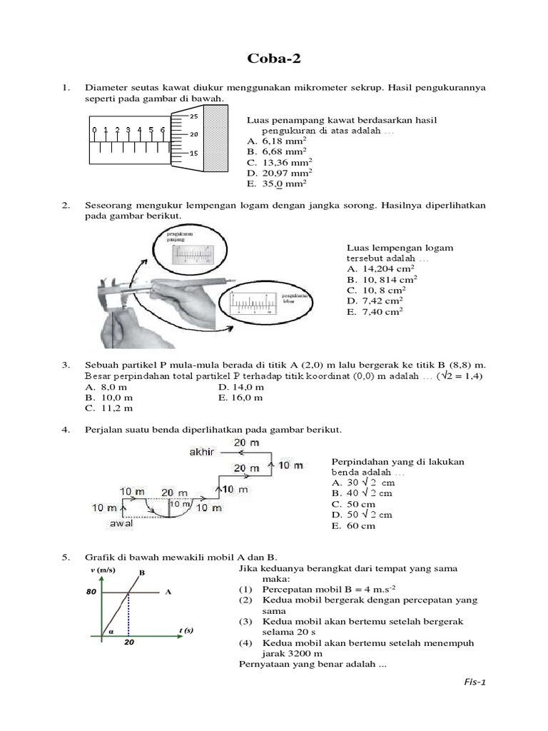 Soal Fisika: Pengukuran, Gerak, dan Gaya | PDF