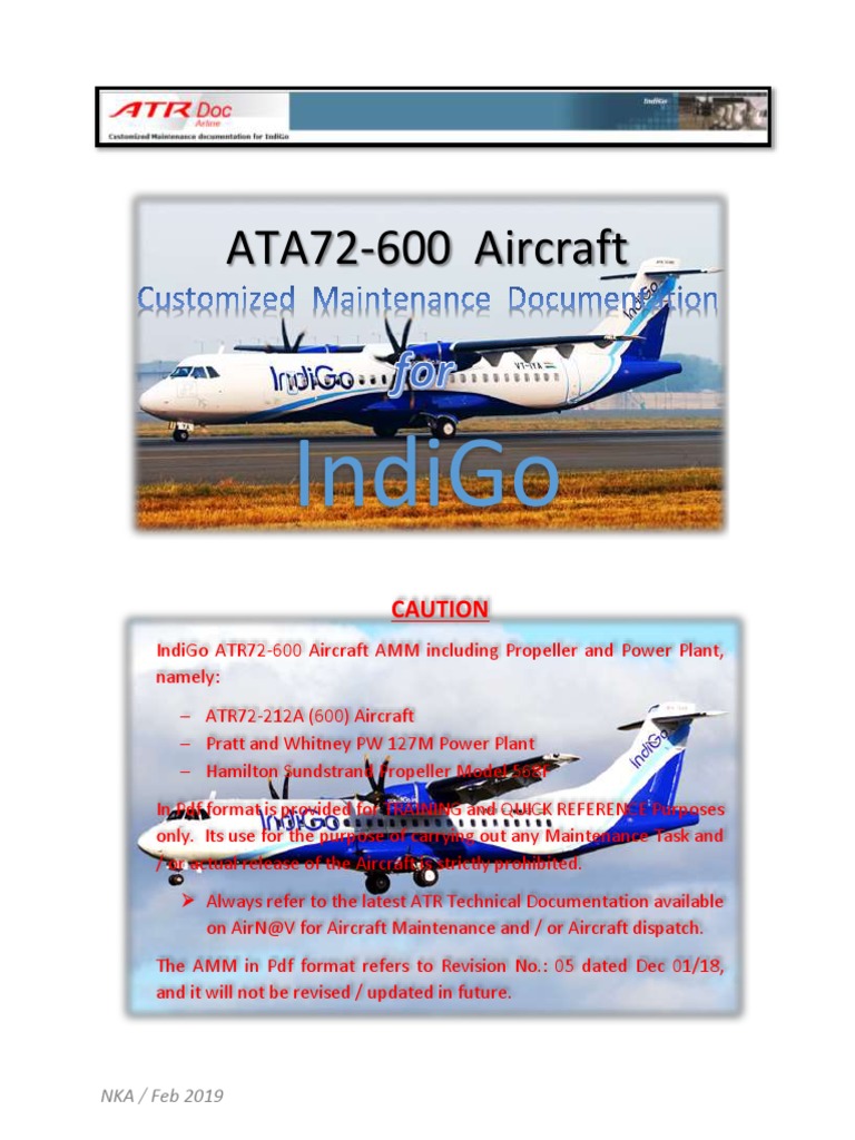 @ ATR 72-600 AMM Including Propellers and Power Plant (P 2623) PDF ...