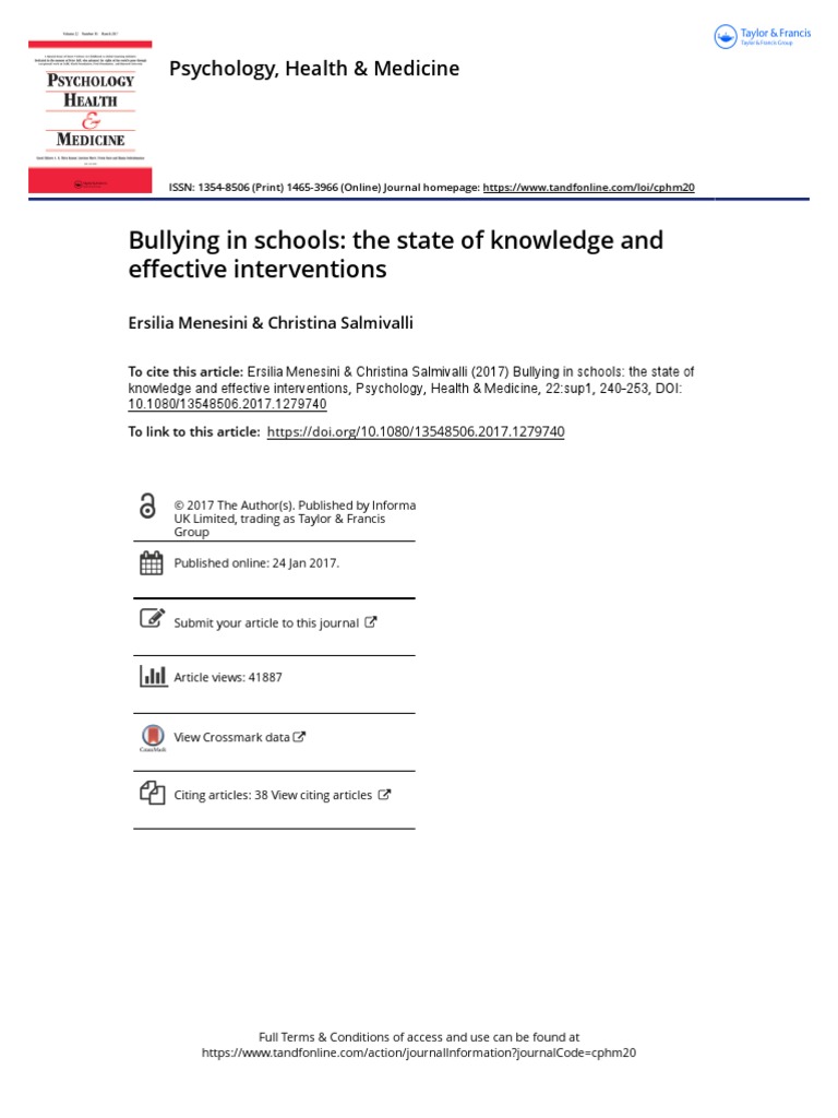 Bullying in School | PDF | Bullying | Victimisation