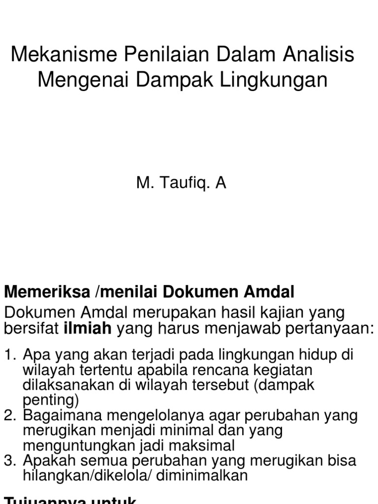 MENILAI DOKUMEN AMDAL | PDF