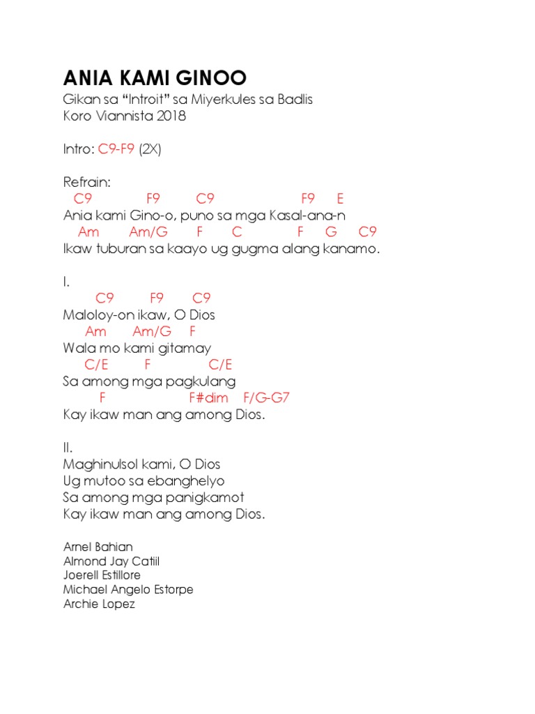 Ania Kami Ginoo | PDF