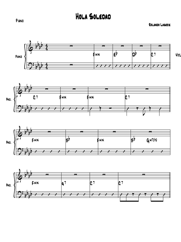 Hola Soledad - Piano | PDF