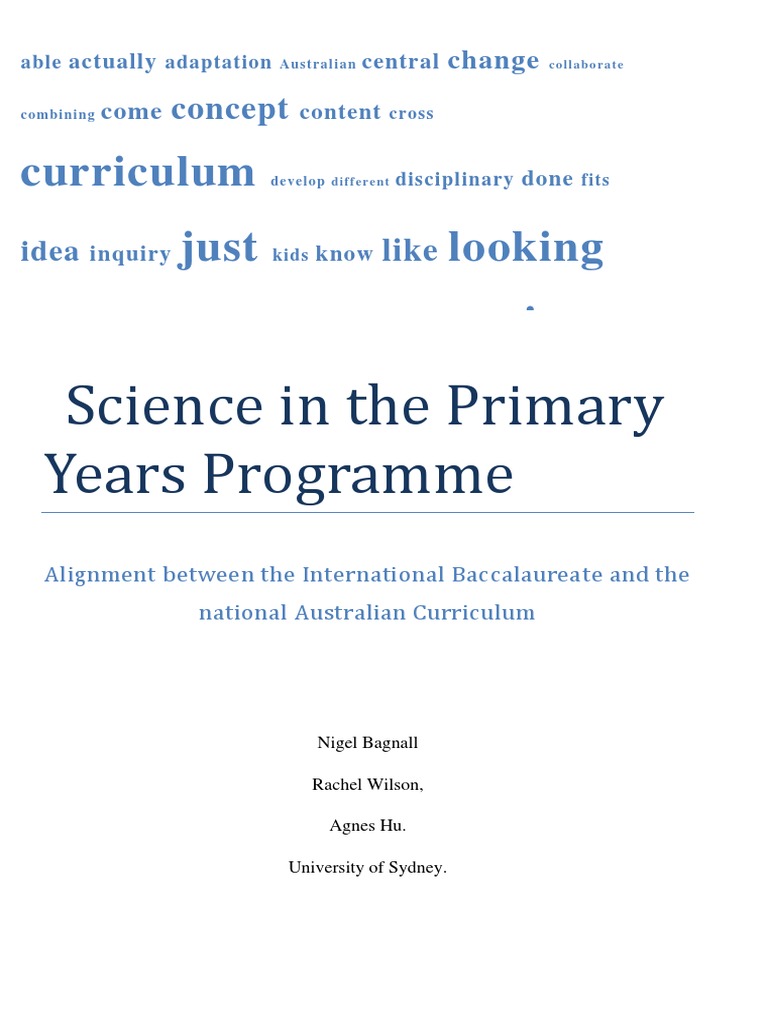 Science in The Pyp PDF | PDF | Curriculum | Science