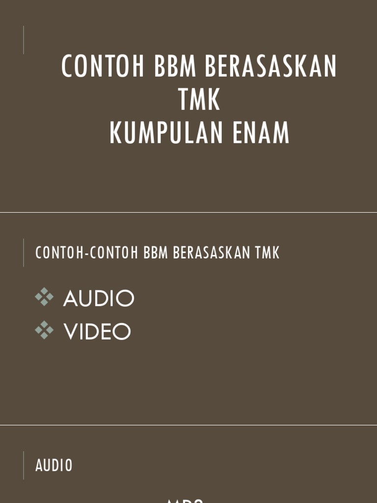Contoh BBM Berasaskan TMK KUMPULAN ENAM | PDF