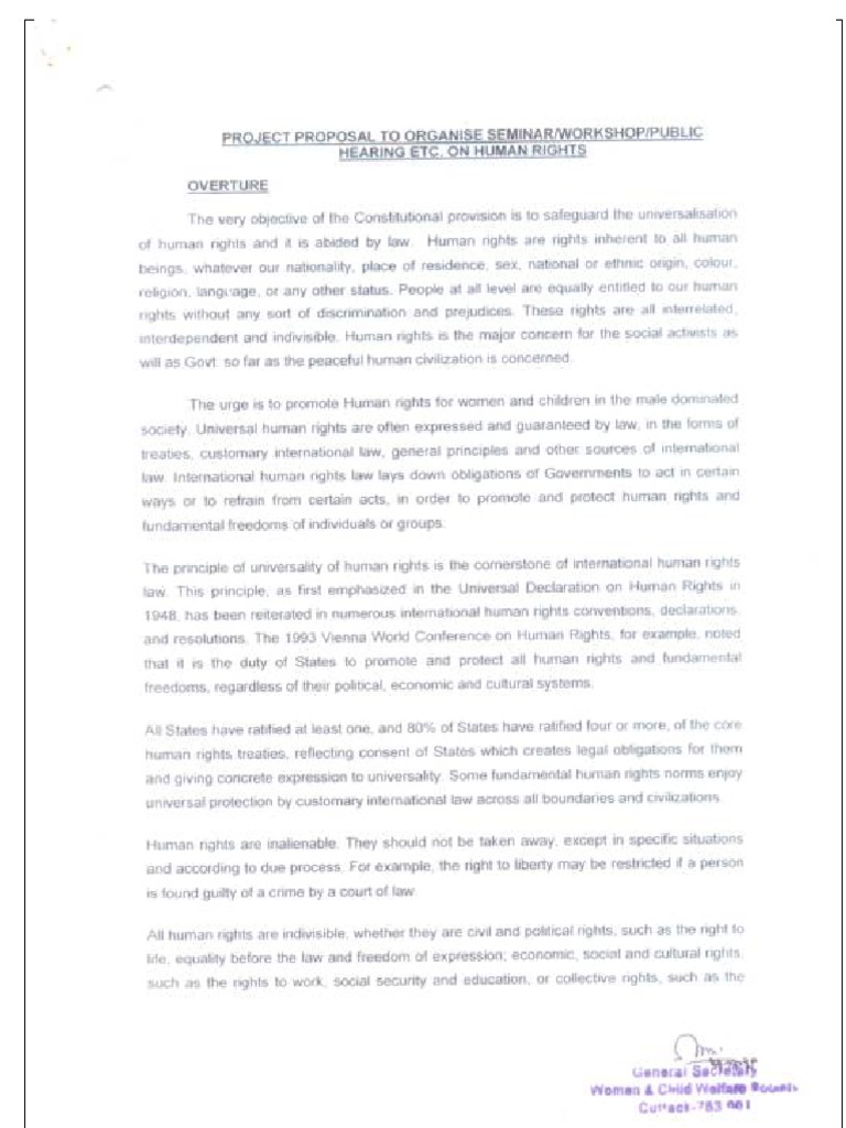 Human Rights Proposal | PDF