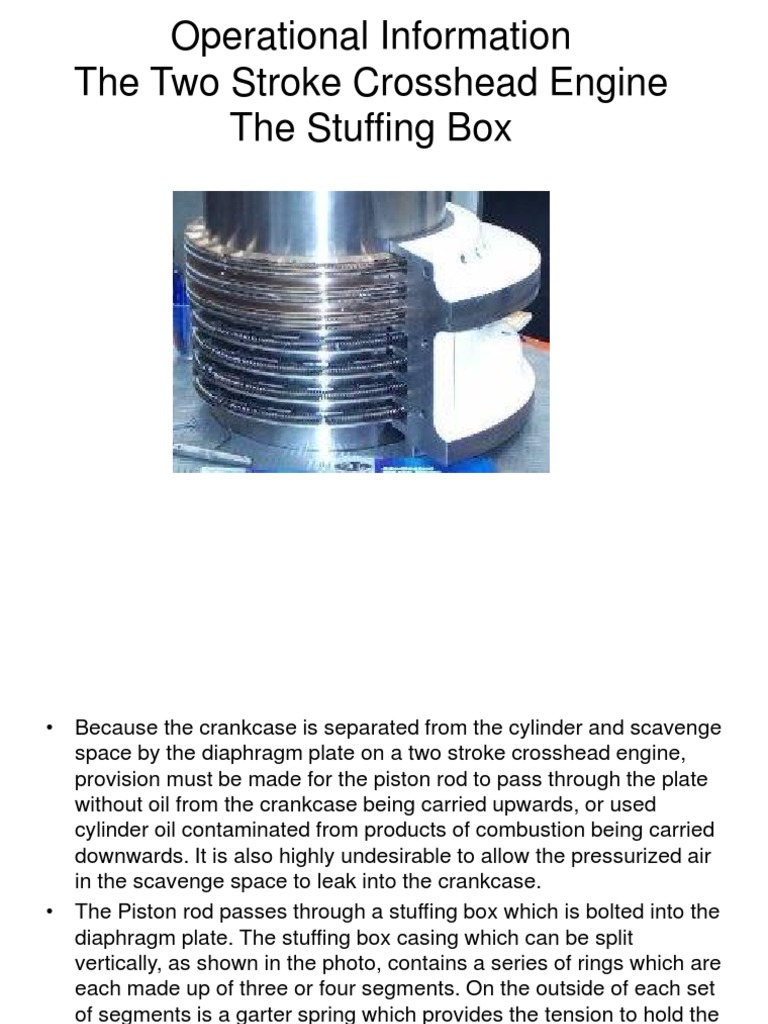 Operational Information The Two Stroke Crosshead Engine The Stuffing ...