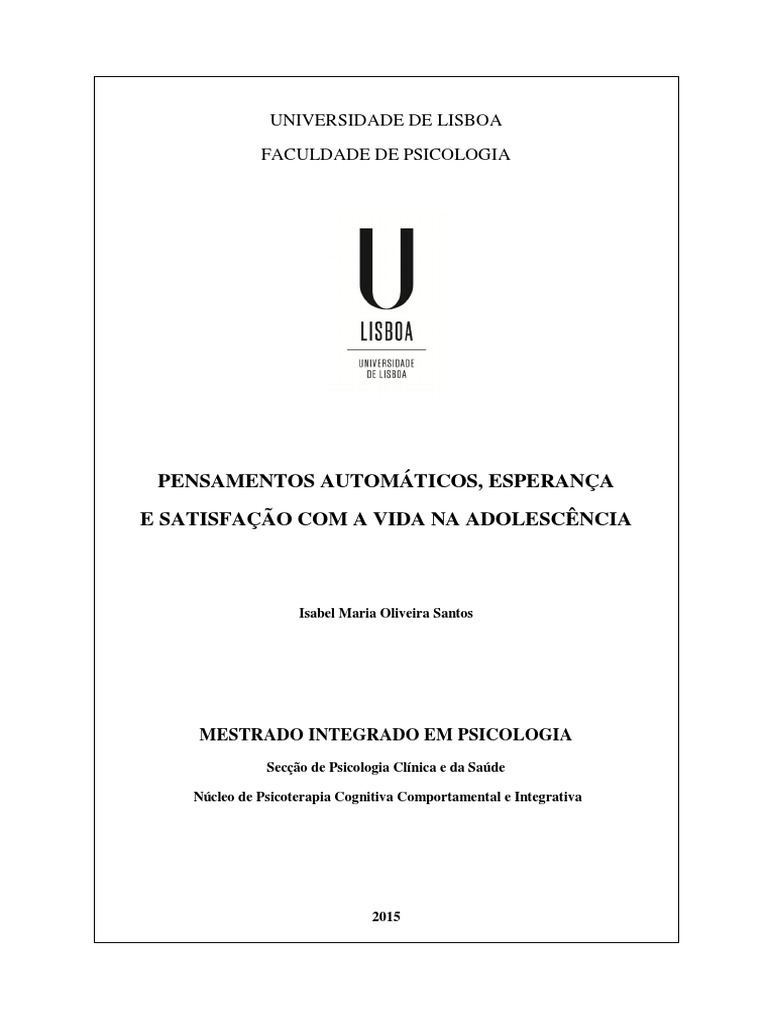 Escala Cats | PDF | Humano | Emoções