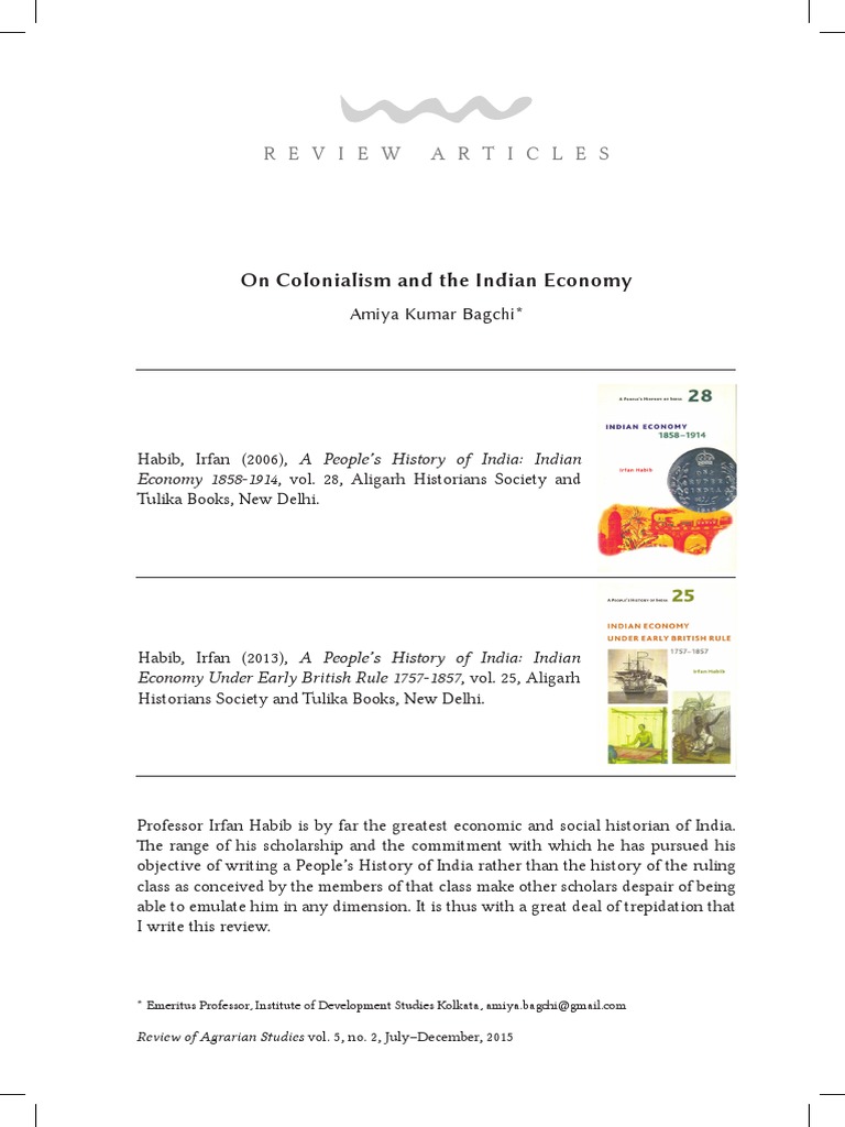 Colonialism and The Indian Economy | PDF | Famine | Capitalism