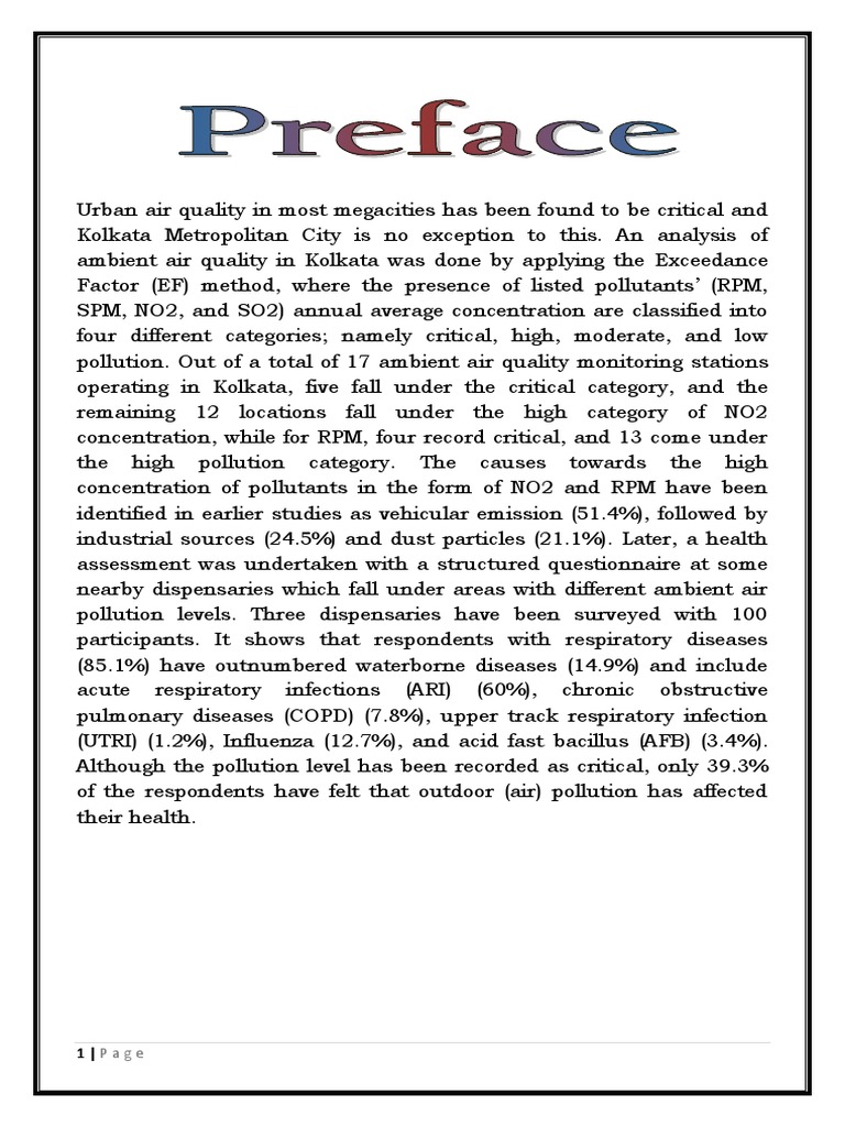 ENVS Project | PDF | Air Pollution | Kolkata