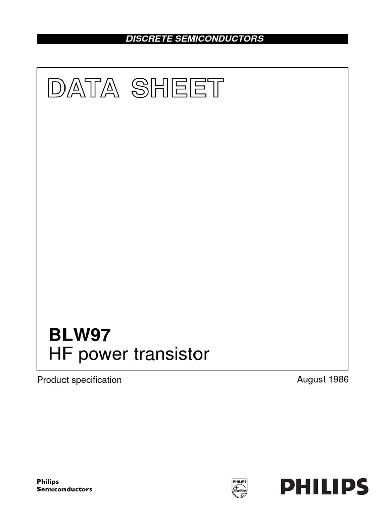BLW97 | Download Free PDF | Amplifier | Transistor