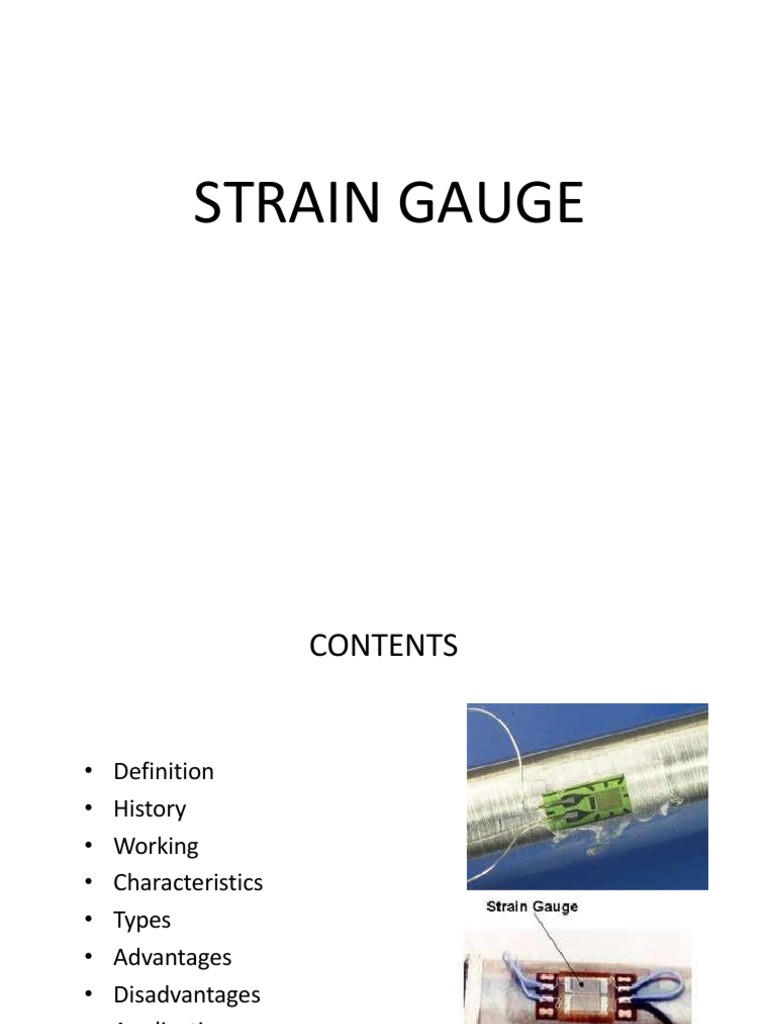 Strain Gauges | PDF | Electrical Resistance And Conductance | Electricity