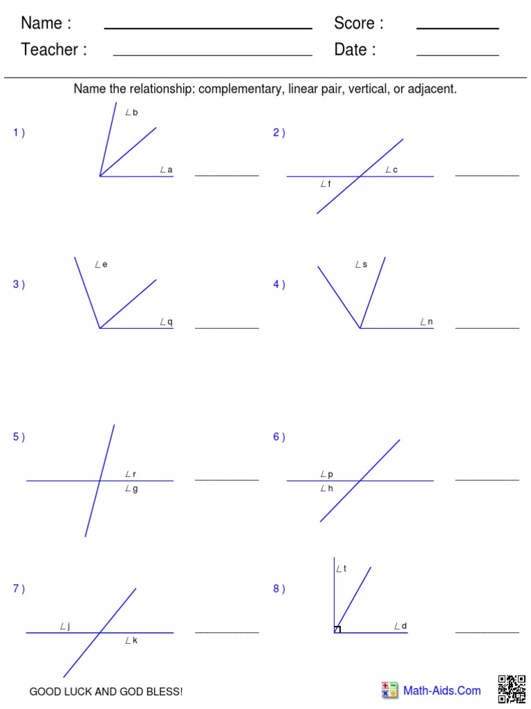 Angles Pairs | PDF | Geometry | Space