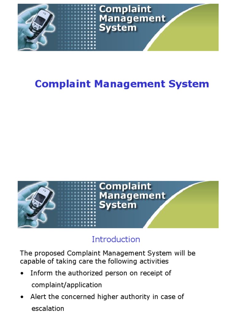 Complaint Management System | PDF | Computer Networking | Software