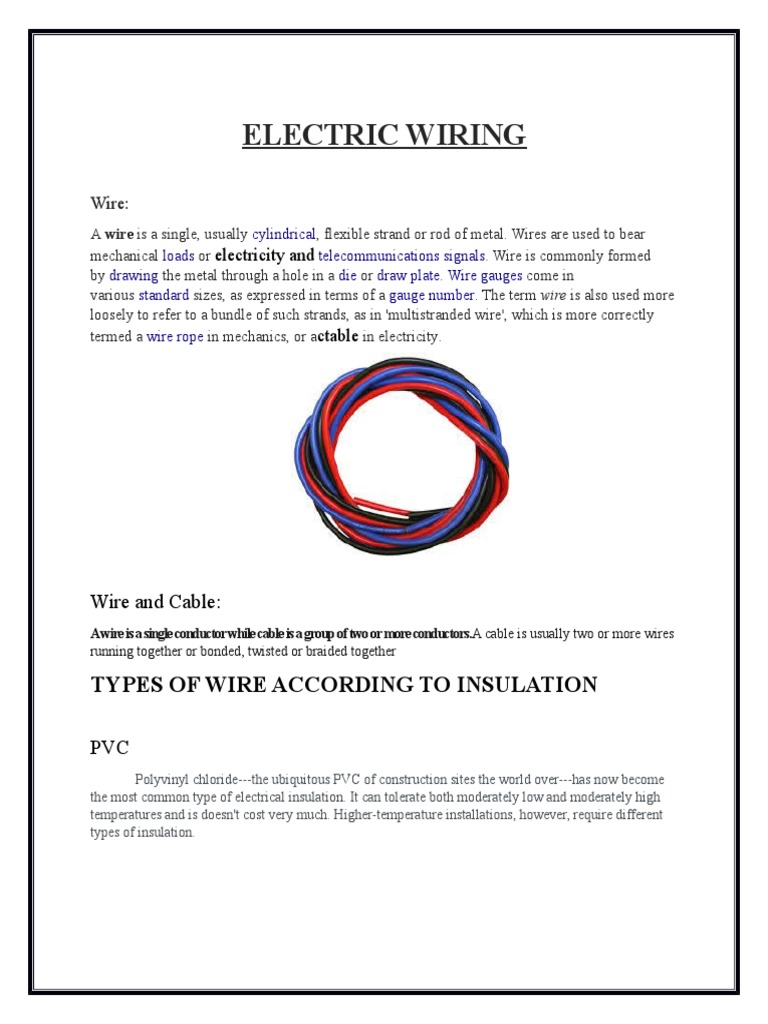 Wires Assignment | PDF | Electrical Wiring | Wire