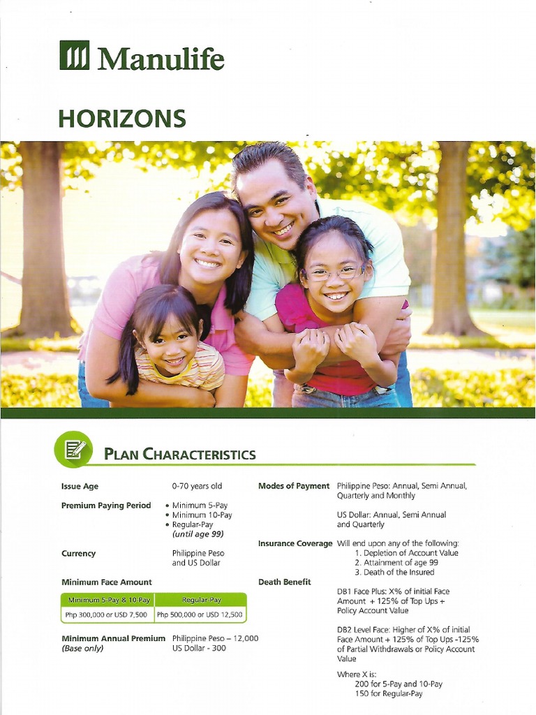 Product Brochure-2 - Manulife Horizons | PDF