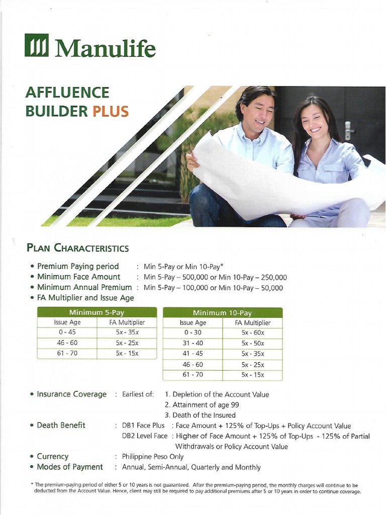 Product Brochure - Manulife Affluence Builder Plus | PDF