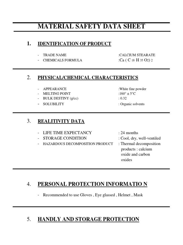 Material Safety Data Sheet | PDF