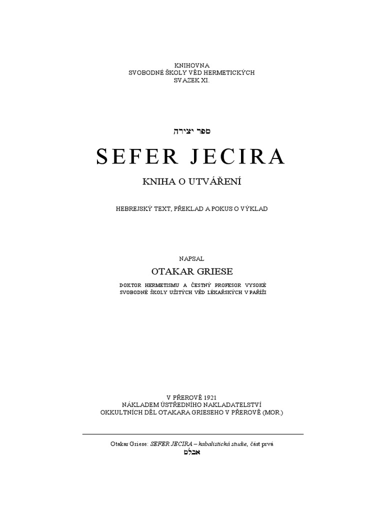 Sefer Jecira | PDF