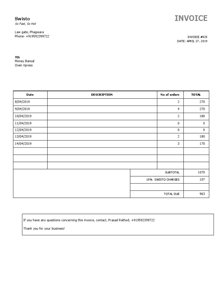 Invoice Oven | PDF