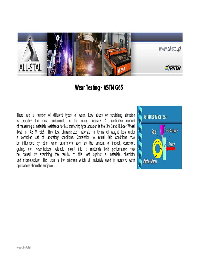 ASTM G65 Wear Testing Overview | PDF | Wear | Civil Engineering