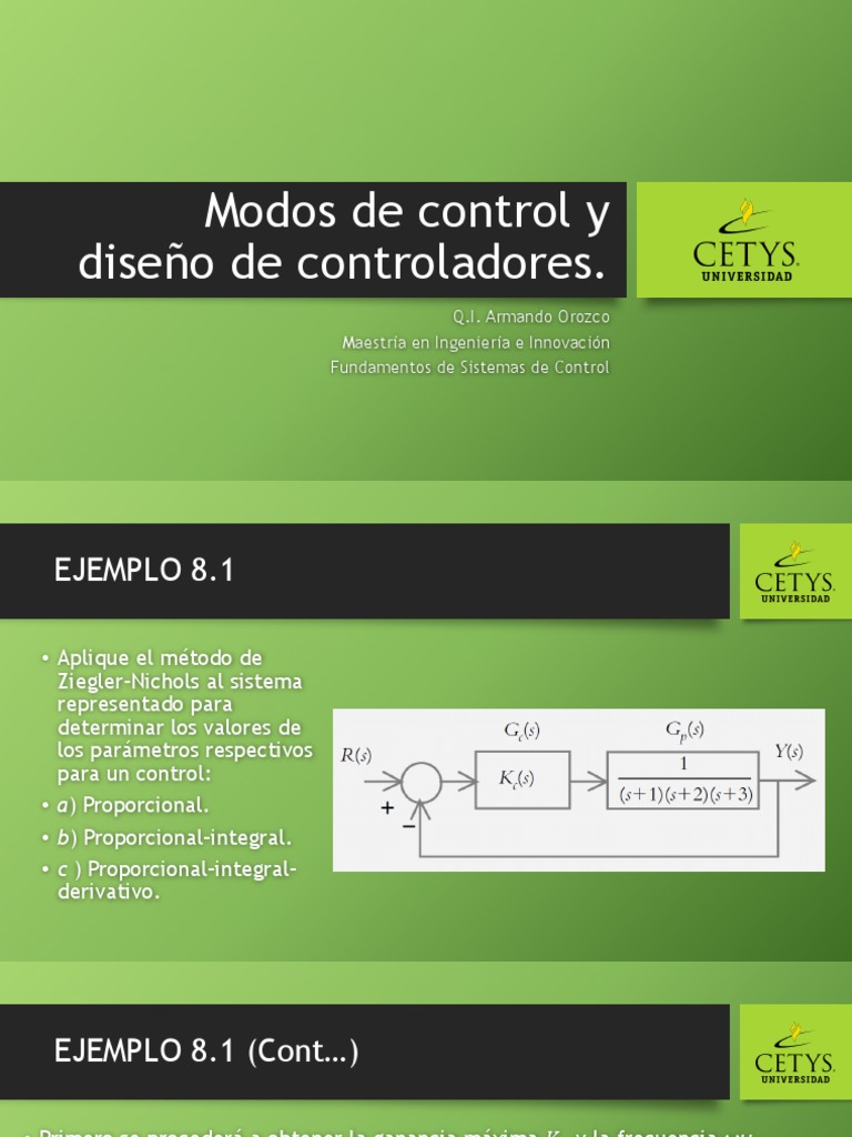 Modos de Control y Diseño de Controladores | Descargar gratis PDF ...