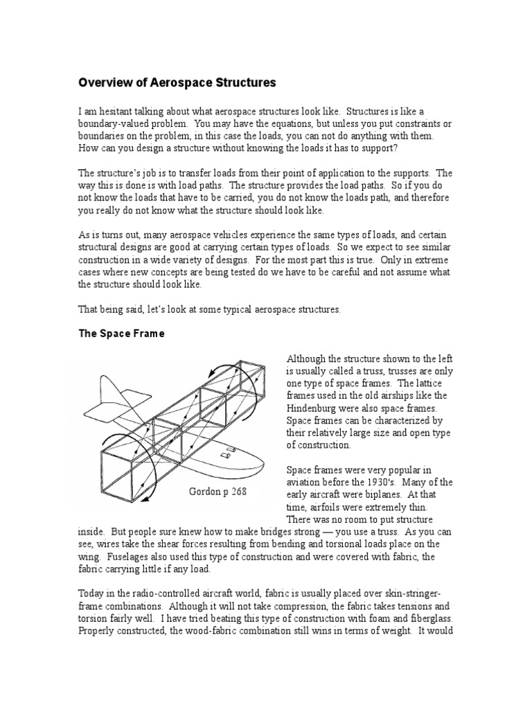 Overview of Aerospace Structures | PDF | Buckling | Fuselage